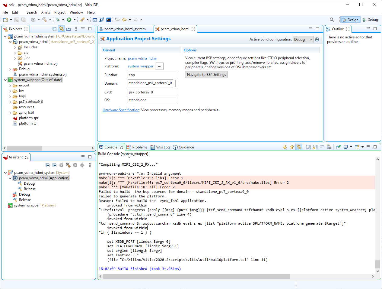 Zybo Z7 Pcam 5C DemoをVivado 2020.02で動作させてみた - 株式会社ライト・ライト株式会社ライト・ライト